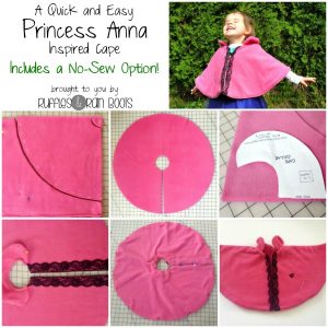 No-Sew Princess Anna Cape for Disney's FROZEN Costume