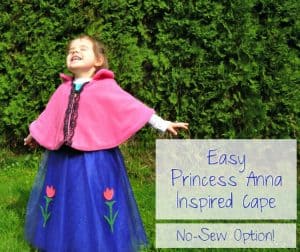 No-Sew Princess Anna Cape for Disney's FROZEN Costume