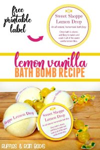 Lemon Bath Bomb Recipe with Vanilla - Ruffles and Rain Boots