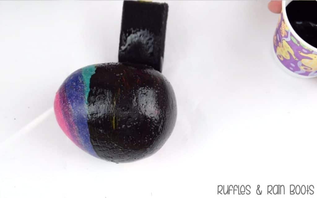 DIY Scratch Art Rock Painting Idea - Ruffles and Rain Boots