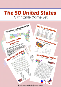 50 States Printable - Reading Comprehension, Games, and More! - Ruffles ...