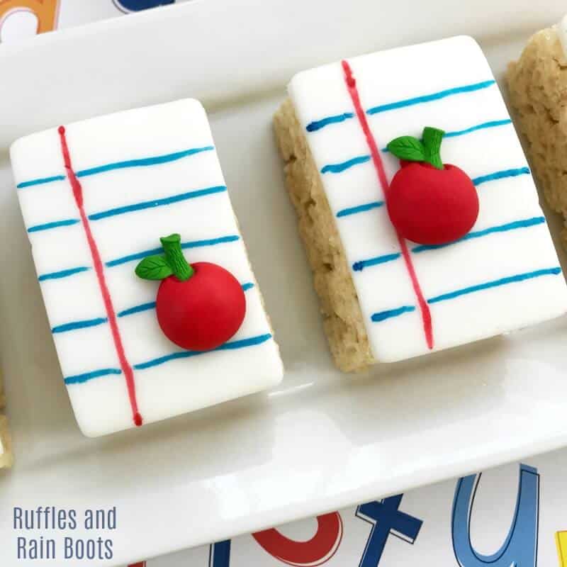 Notebook Paper Rice Krispies Treats - A School Snack That WOWs!