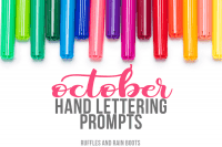 Free October Hand Lettering Practice and Prompts