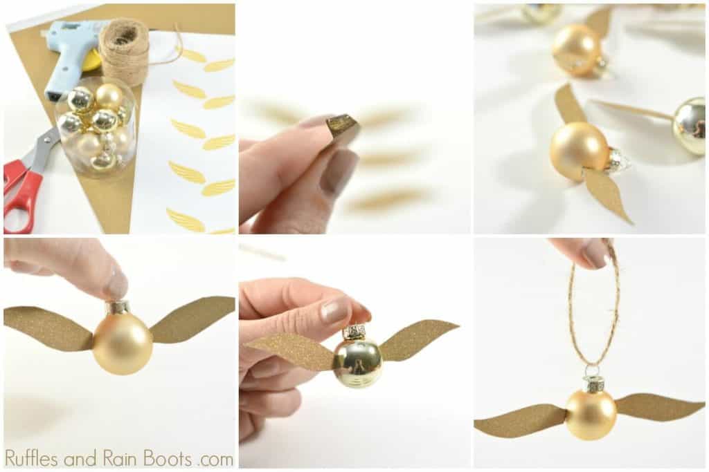 DIY Golden Snitch Ornament - A Harry Potter Christmas Craft