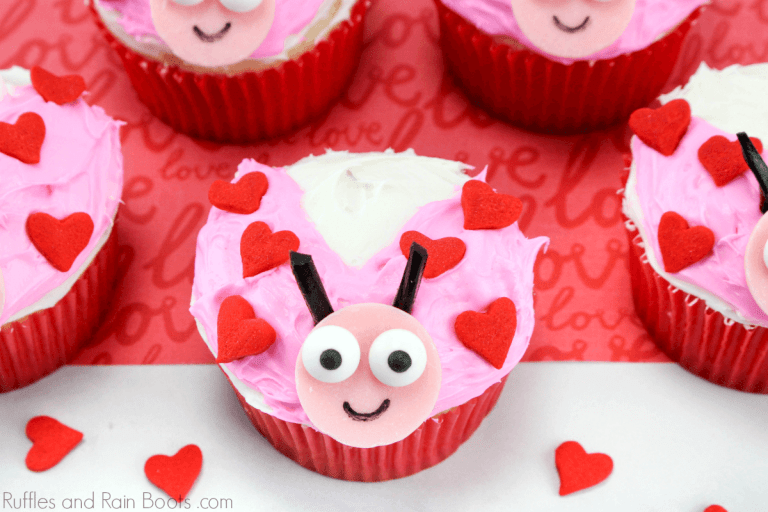 Love Bug Cupcakes for Valentine's Day