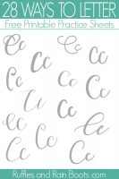 Ways to Letter C - Free Hand Lettering Practice Sheets