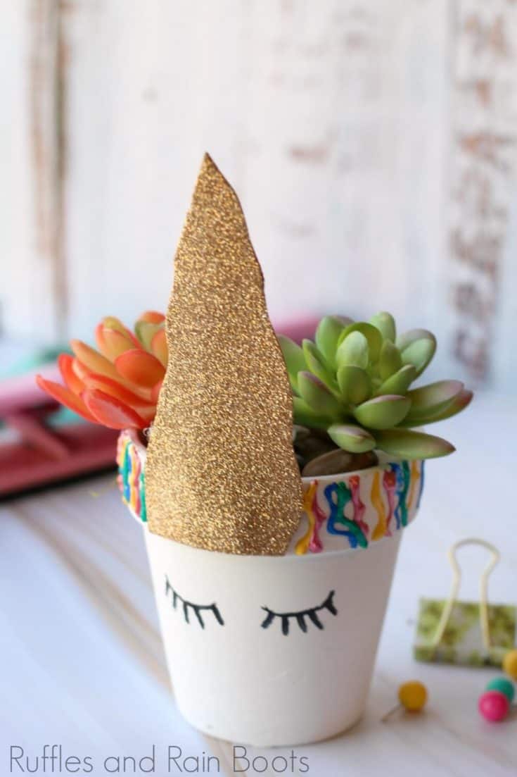 Unicorn Planter - A Clay Pot Craft for Kids