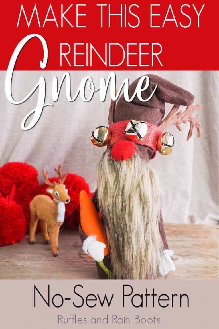 This Reindeer Gnome is so CUTE! Such a Simple Rudolph Gnome