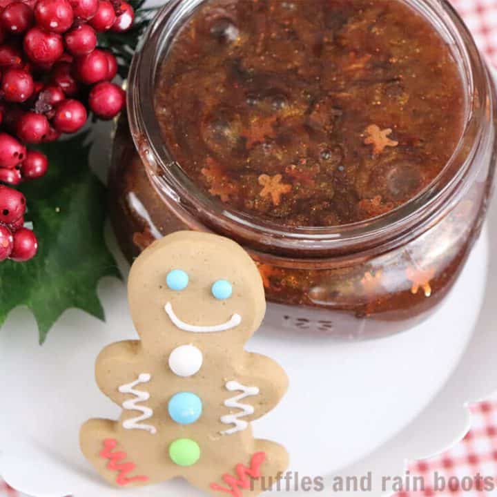 Easy Gingerbread Slime is a fun Holiday Craft!