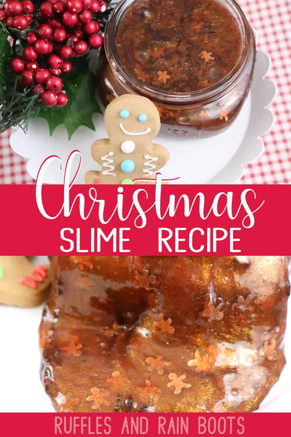 Easy Gingerbread Slime is a fun Holiday Craft!