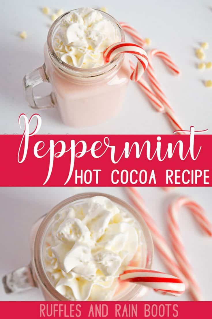 This Easy Peppermint Hot Cocoa Recipe is Perfectly Pink!