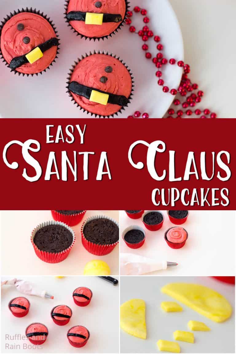 Santa Belt Cupcakes, a Fun Christmas Cupcake Recipe