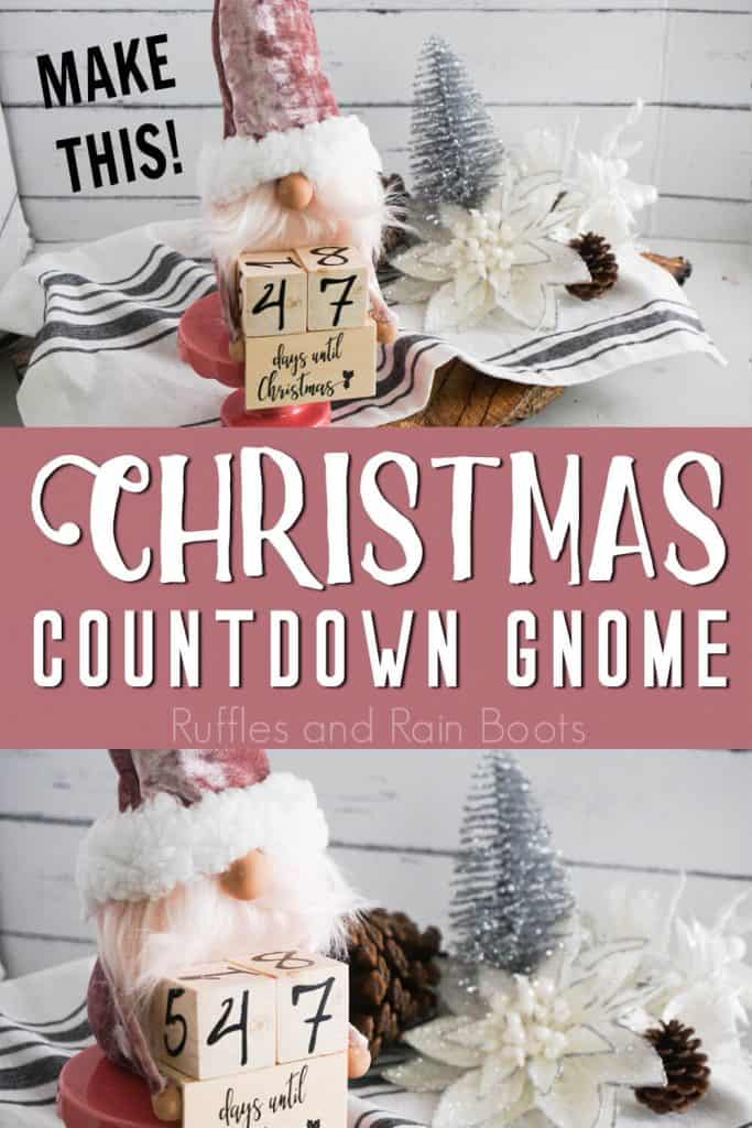 DIY Christmas Countdown Gnome - Ruffles and Rain Boots