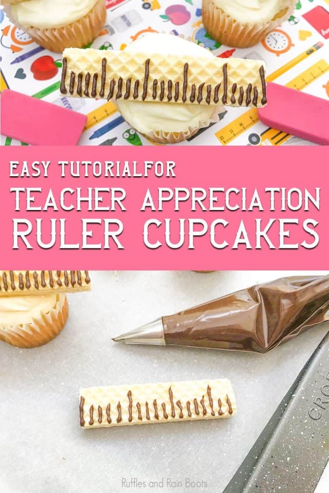 Easy Teacher Appreciation Cupcakes - Ruffles and Rain Boots