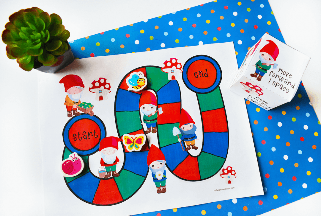 This Printable Gnome Board Game is the Perfect Boredom Buster!