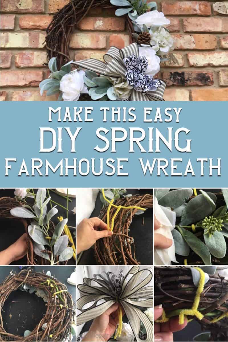 Make This Simple Spring Farmhouse Wreath in Minutes!