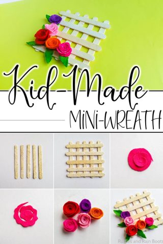 This Easy Popsicle Stick Wreath Craft for Kids is a Fun Spring Craft!
