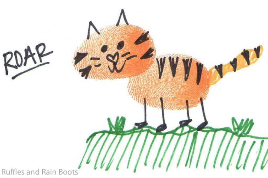 This Jungle Thumbprint Animal Art is So Much Fun for Kids--It's a Whole ...