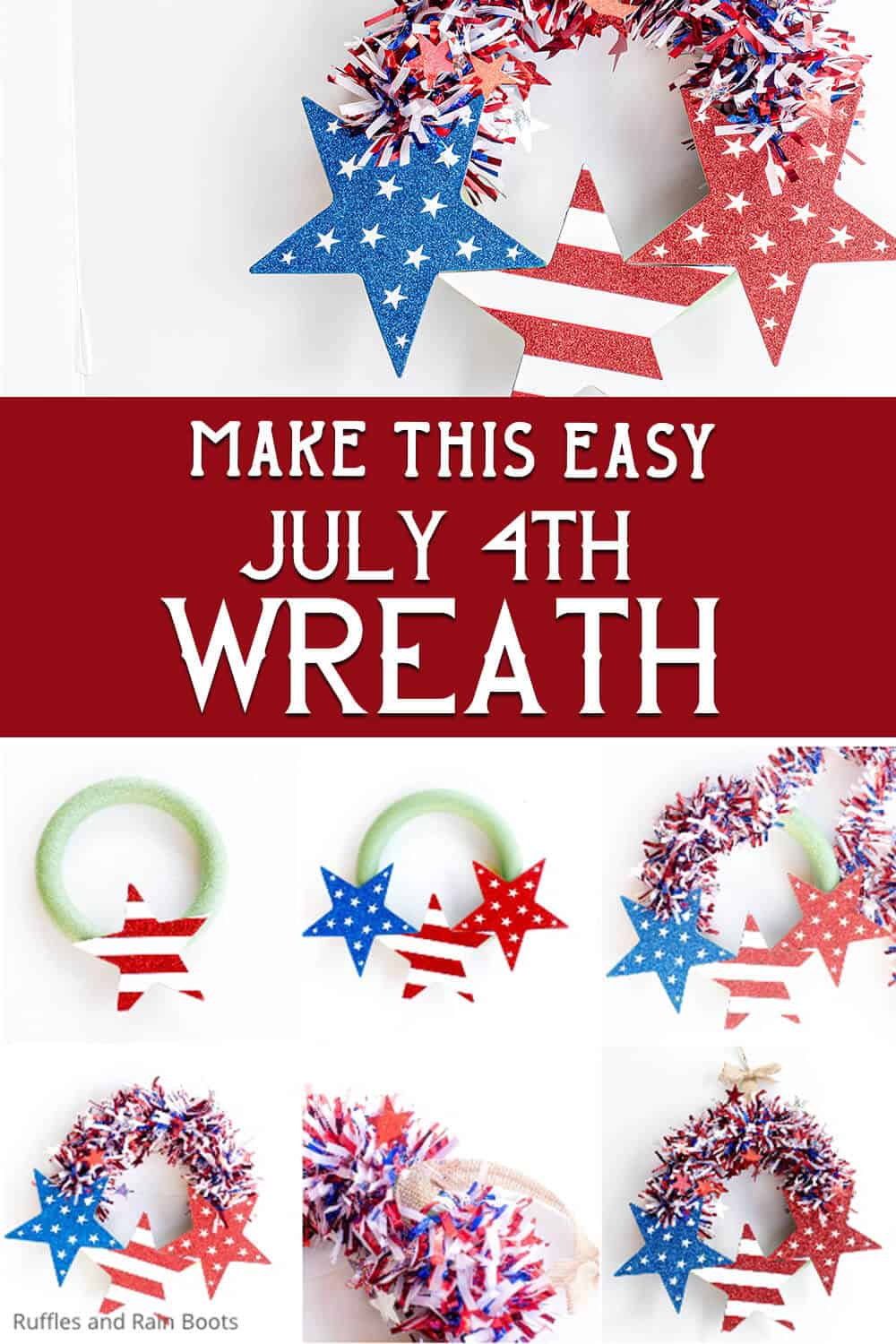 This Easy July 4th Wreath is a Fun Independence Day Craft!