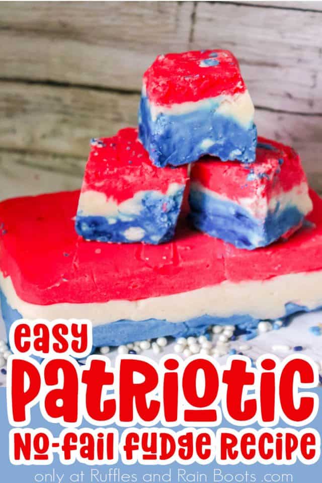 This Easy July 4th Fudge is the BEST Patriotic Fudge Ever!