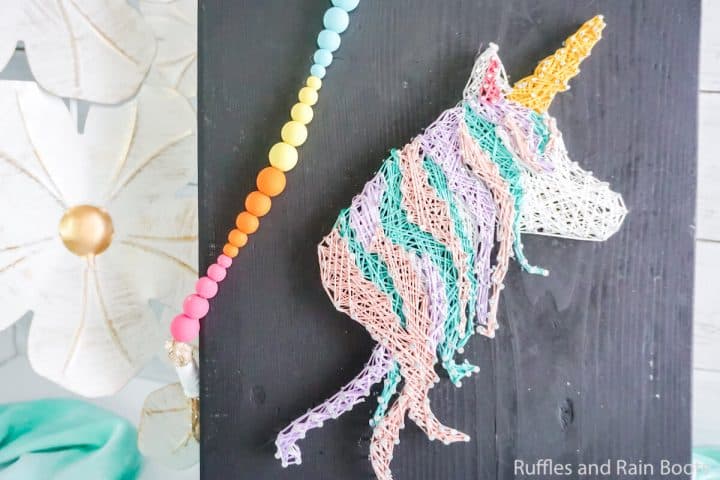 Make This Beautiful Unicorn String Art Super Fast!