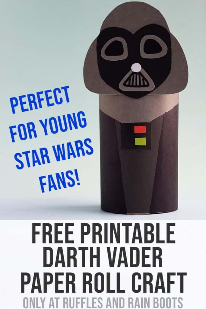 Darth Vader Paper Roll with Printable - Ruffles and Rain Boots