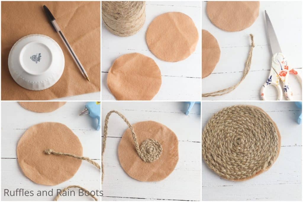 DIY Braided Jute Coasters for Summer