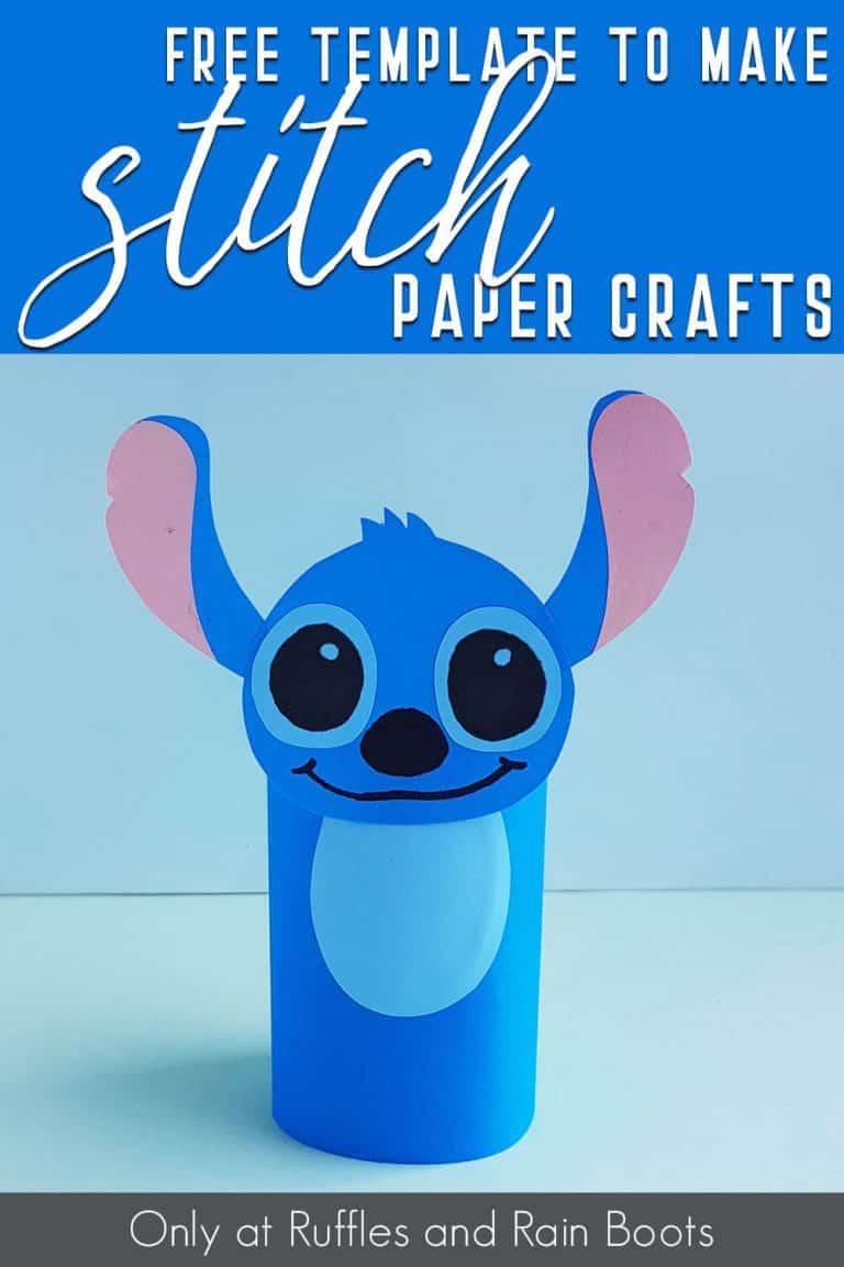 Make this Stitch Paper Roll Craft for a Quick Stitch Puppet!
