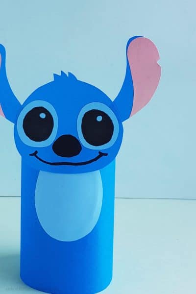 Make this Stitch Paper Roll Craft for a Quick Stitch Puppet!
