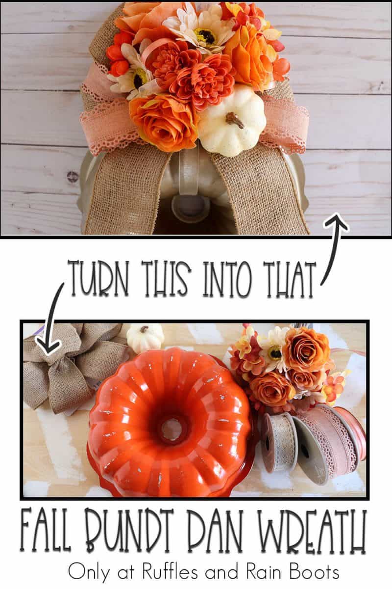 Make This Gorgeous Fall Wreath from a Bundt Pan in Minutes!
