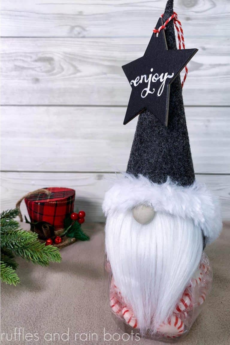 Making this Gnome Treat Jar Topper Only Takes 5-Minutes!