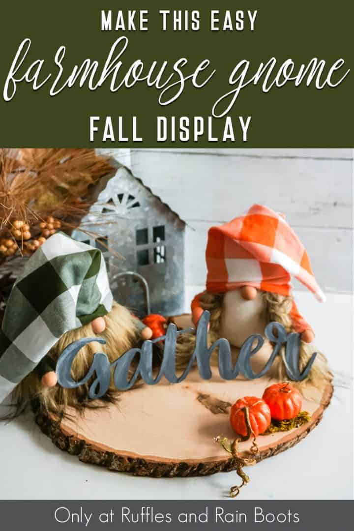 5 Minute Fall Gnomes DIY - Ruffles and Rain Boots