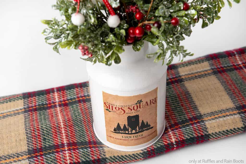 This is the Easiest Vintage Christmas Farmhouse Milk Jug Decoupage Craft
