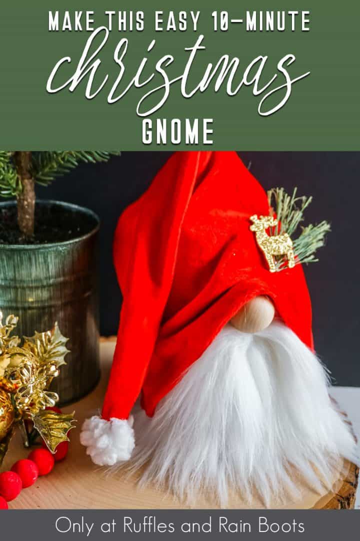 DIY Christmas Gnome in 10 Minutes (Free Pattern)