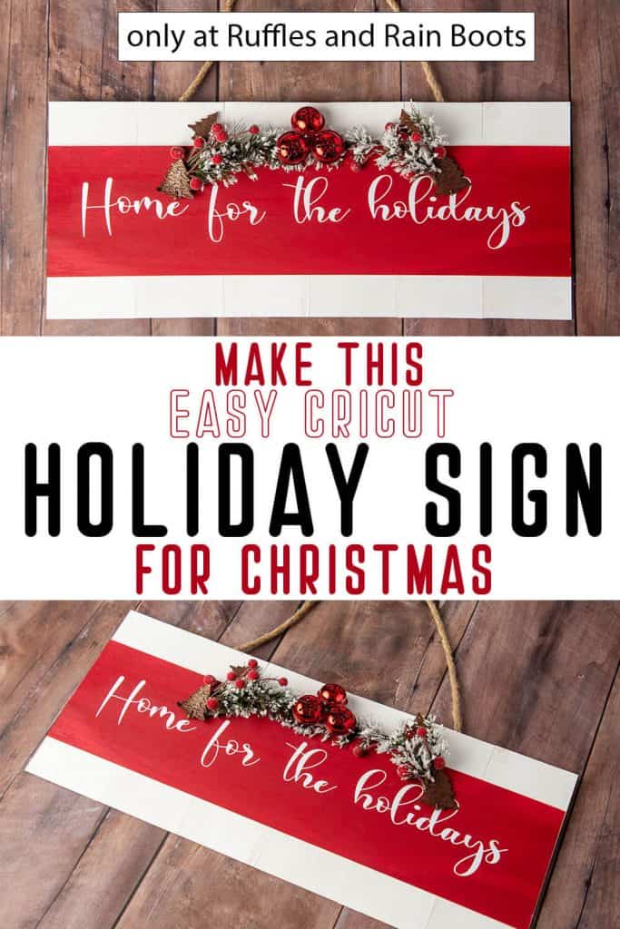 Check Out This Home for the Holidays Sign Christmas Cricut Project