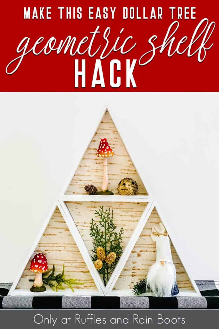 Check Out This Geometric Shelf DIY Dollar Tree Hack!