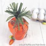 Dollar Tree Clay Pot Carrot Treat Jar - Ruffles and Rain Boots