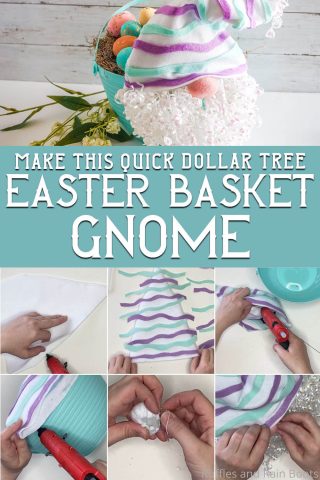 Make This Super Quick & Fun Gnome Easter Basket Dollar Tree Craft!
