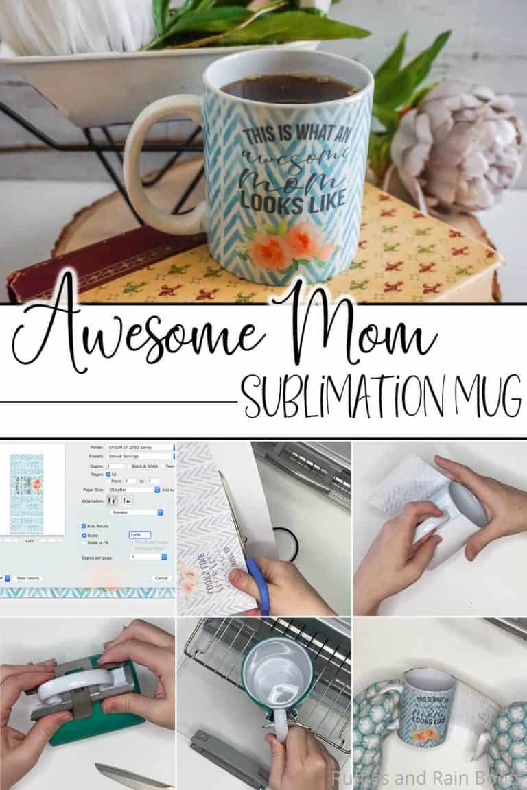 Make an Awesome Mom Mug Sublimation Craft for a Mother's Day Gift!