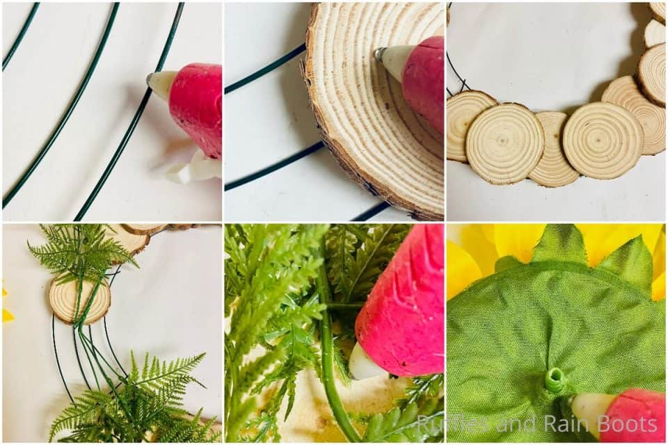 This Easy Wood Slice Wreath is Perfect for Your Front Door