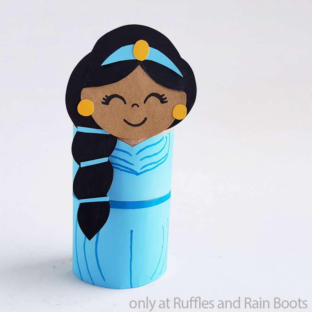 This Princess Jasmine Paper Roll is a Great Aladdin Craft