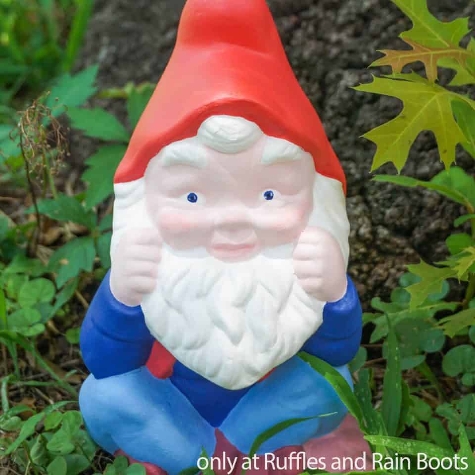 How to Refurbish and Restore a Garden Gnome - Ruffles and Rain Boots