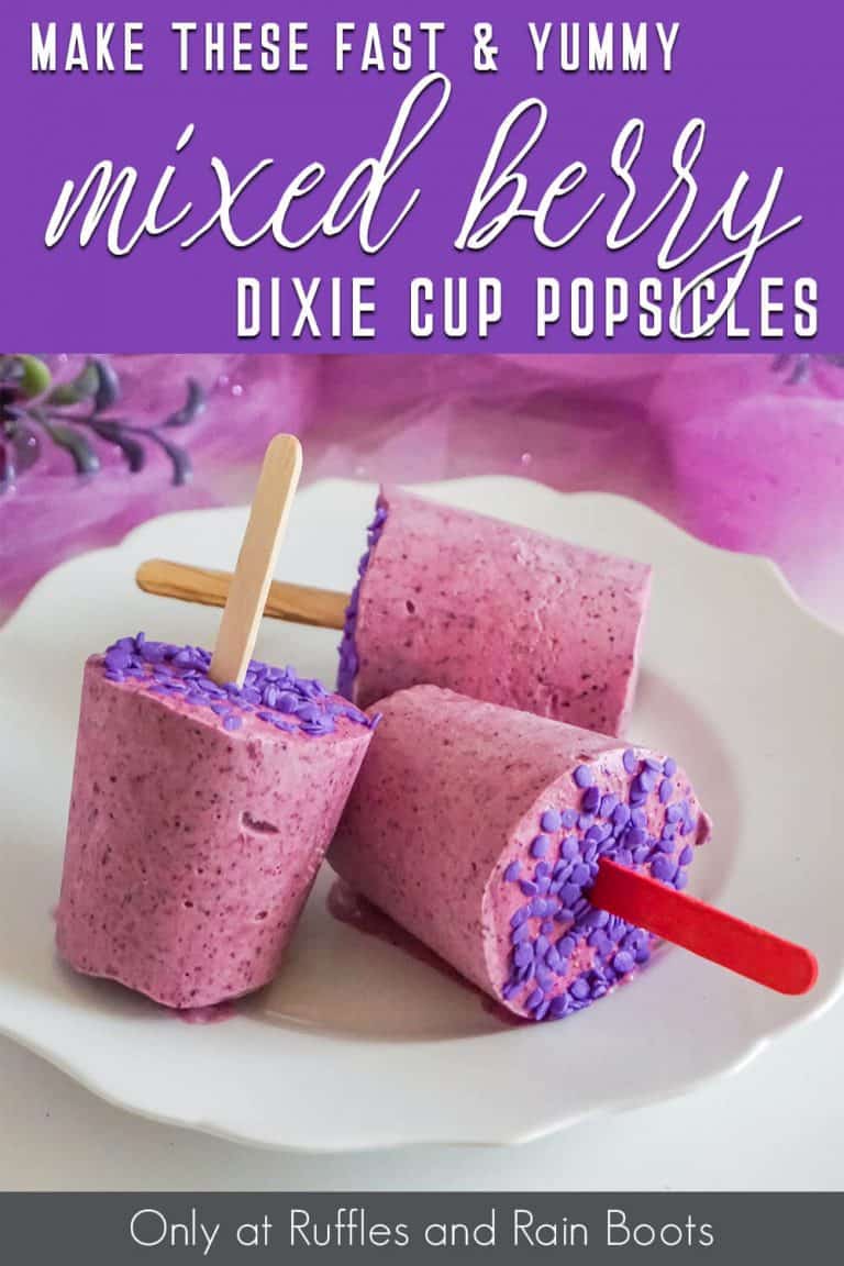 How to Make Mixed Berry Dixie Cup Popsicles Quick!