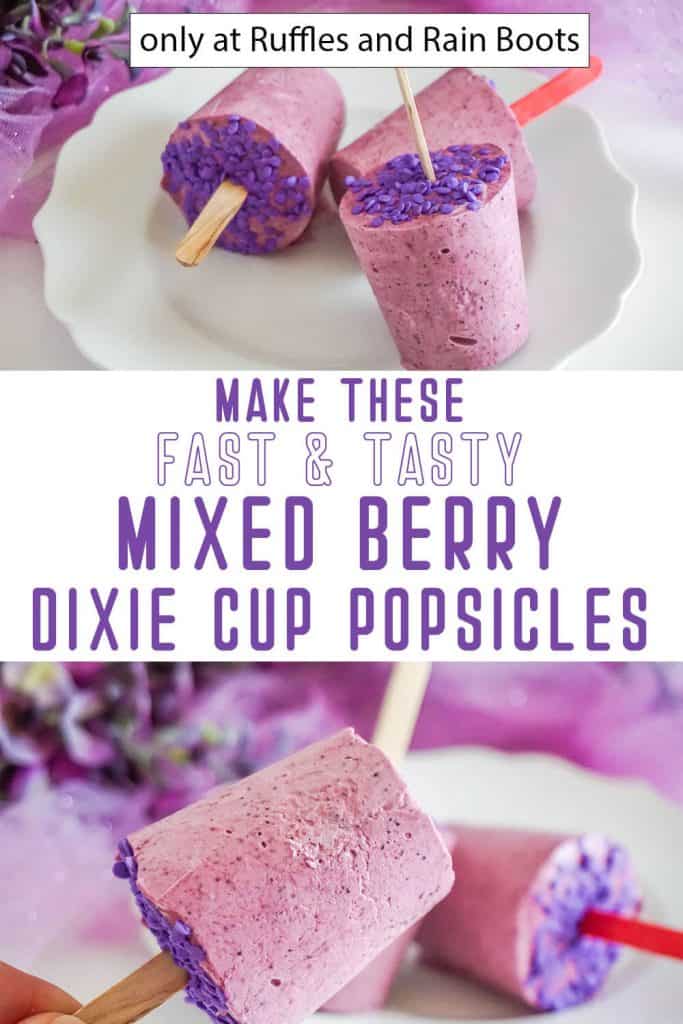 How to Make Mixed Berry Dixie Cup Popsicles Quick!