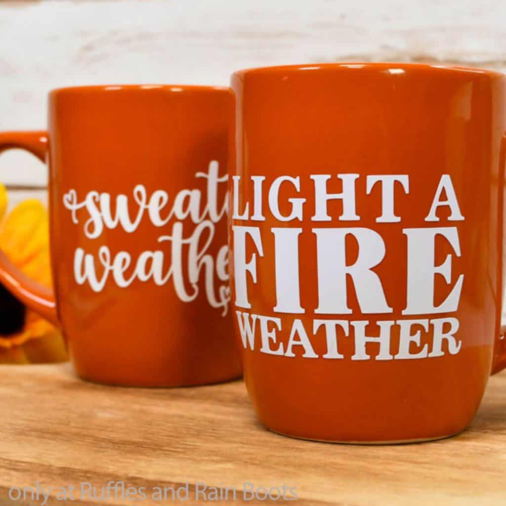 This Easy Dollar Tree Fall Mug Cricut Joy Tutorial is a Fast Craft!