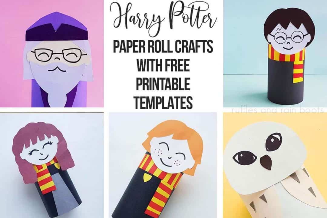These Harry Potter Paper Roll Crafts Make Puppets or Paper Dolls