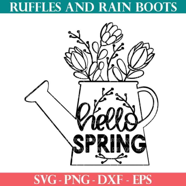 Spring SVG Free Cut Files for Spring Crafting -Ruffles and Rain Boots