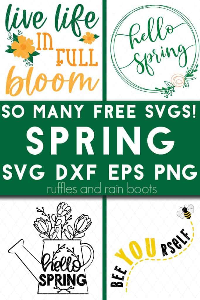 Spring SVG Free Cut Files for Spring Crafting -Ruffles and Rain Boots
