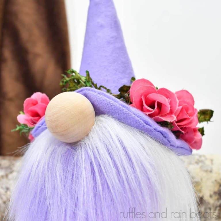 Fun Spring Clay Pot Gnome with Free Hat Tutorial -Ruffles and Rain Boots