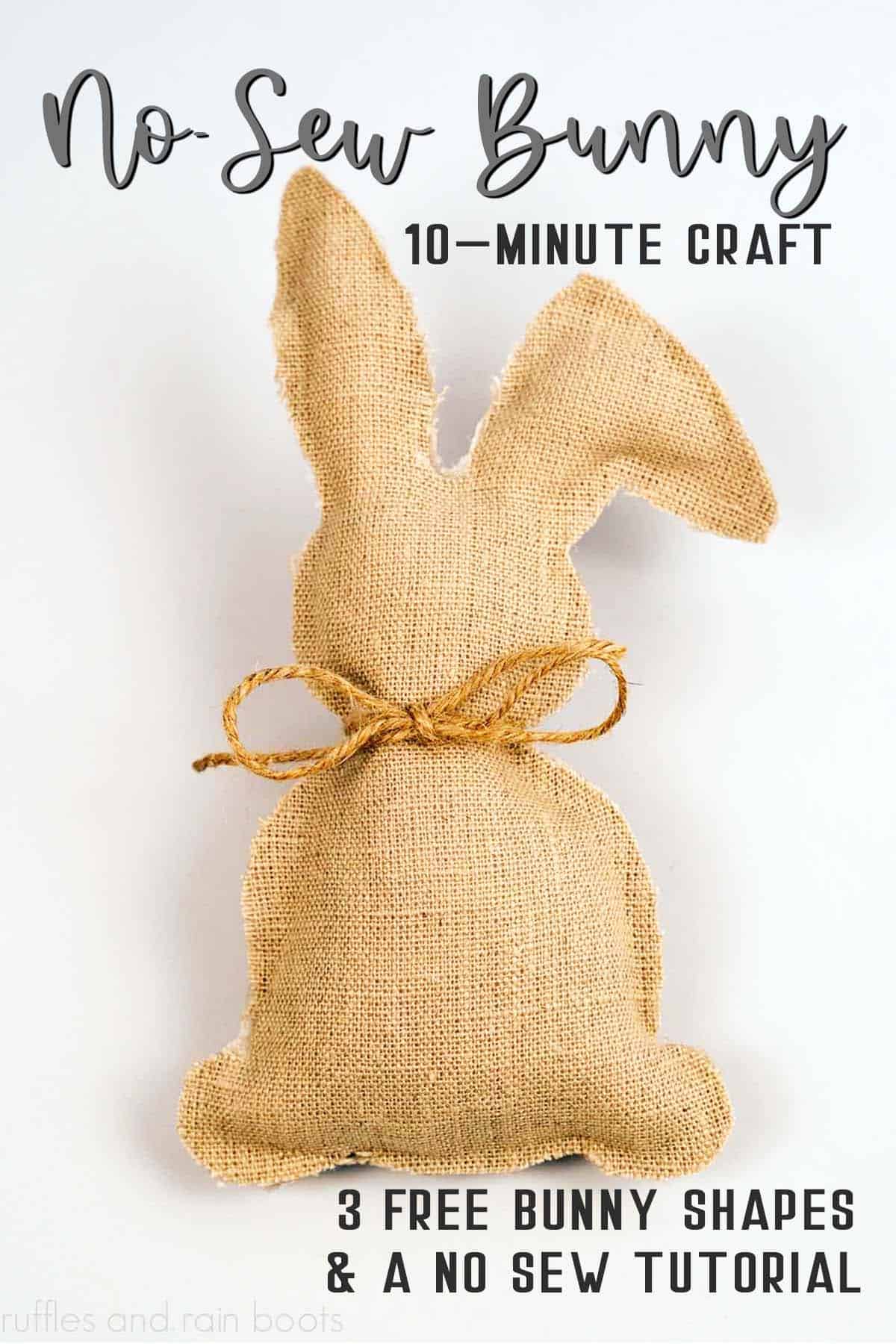 DIY Drop Cloth Bunny with Free Patterns - Ruffles and Rain Boots